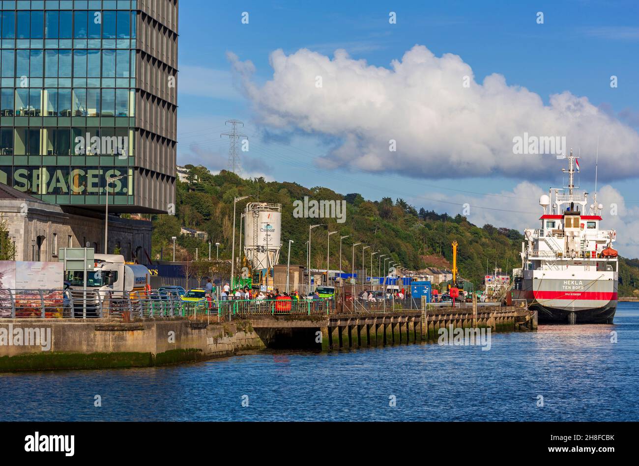 Cargo ship, Port of Cork, County Cork, Ireland Stock Photo - Alamy