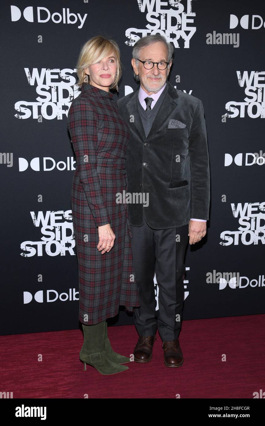 New York, USA. 29th Nov, 2021. (L-R) Kate Capshaw and Steven Spielberg ...