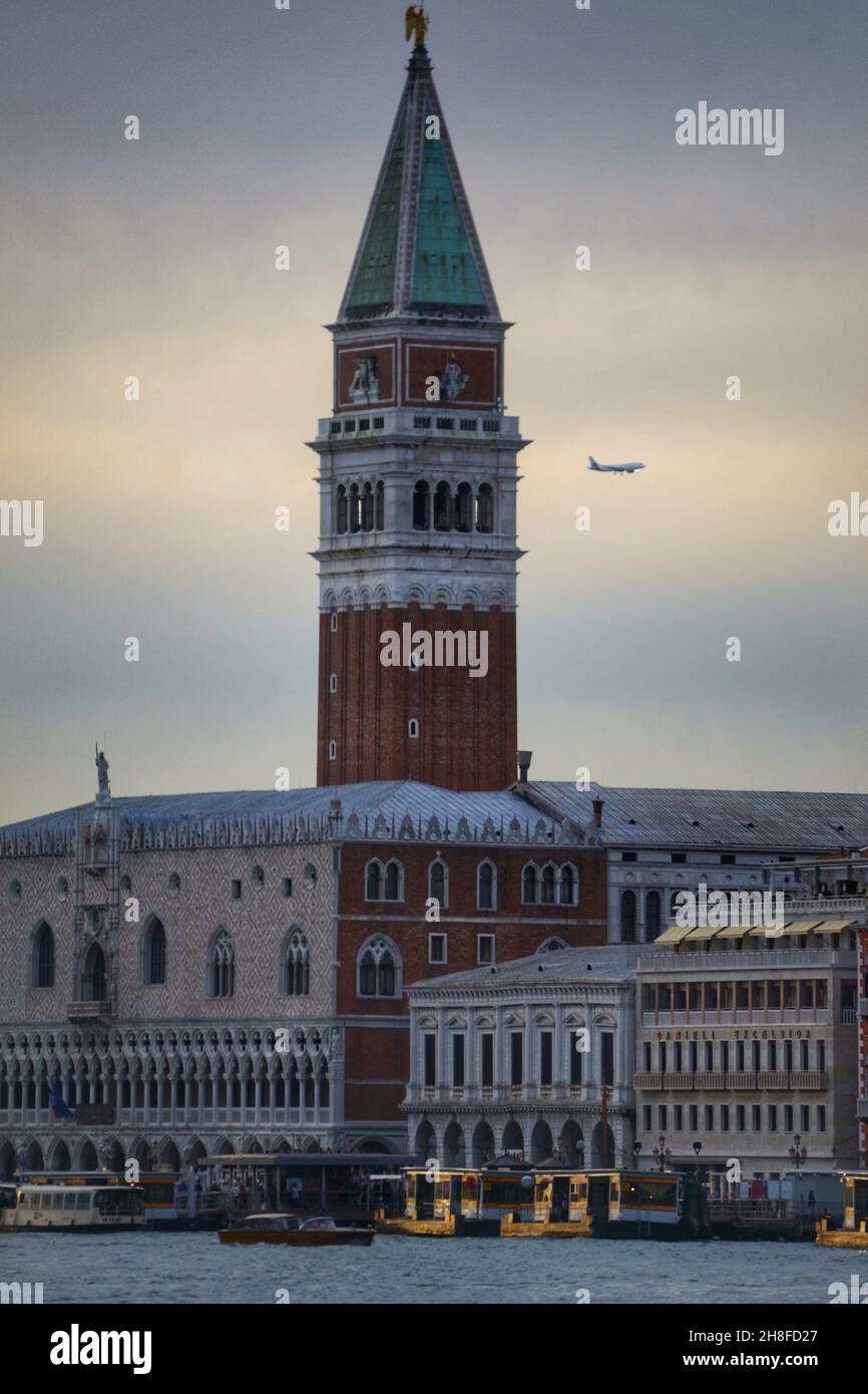 a nice view of san Marco bejj tower'and the Doge's Palace at sunset ...