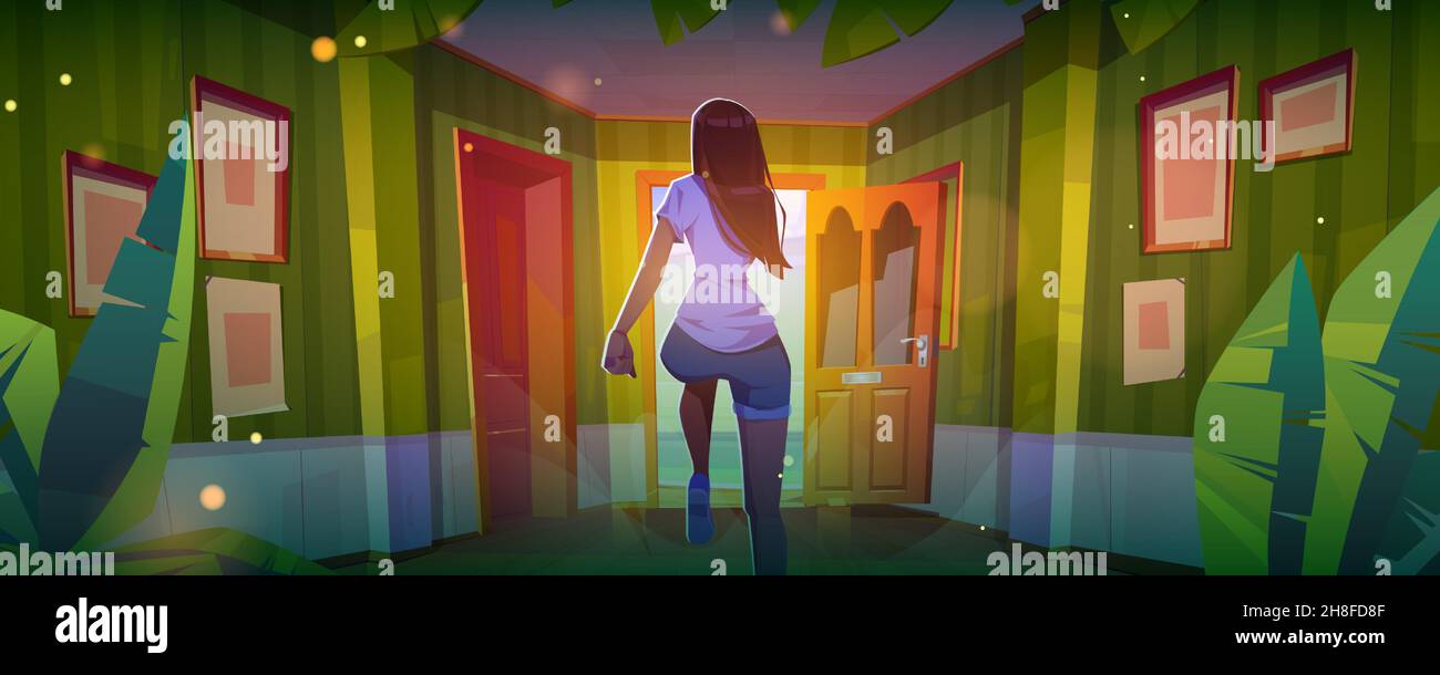 Relax at home rear view Stock Vector Images - Alamy