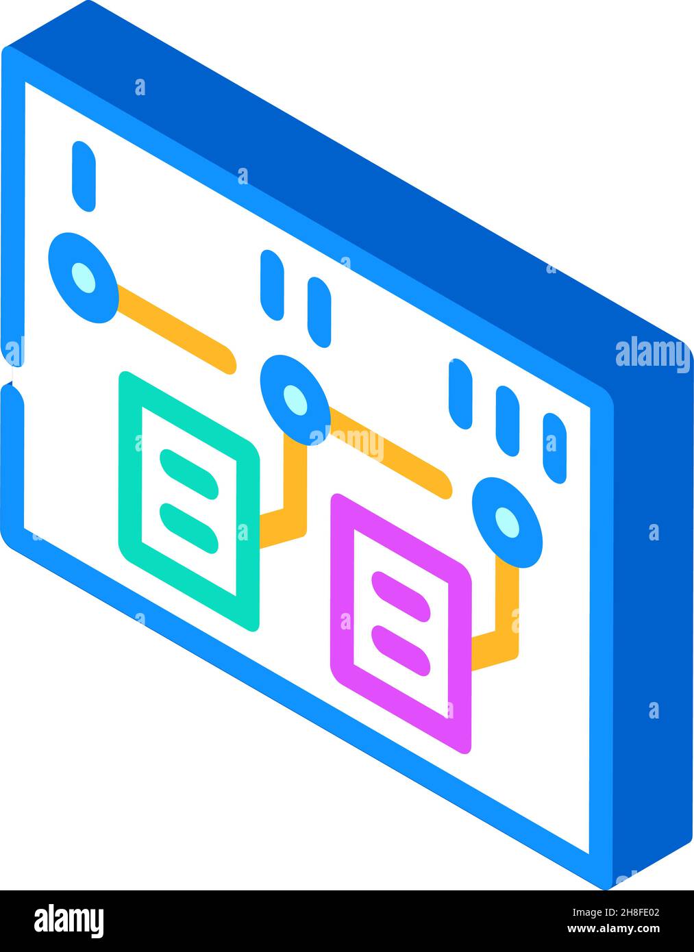 timeline milestone business management isometric icon vector ...