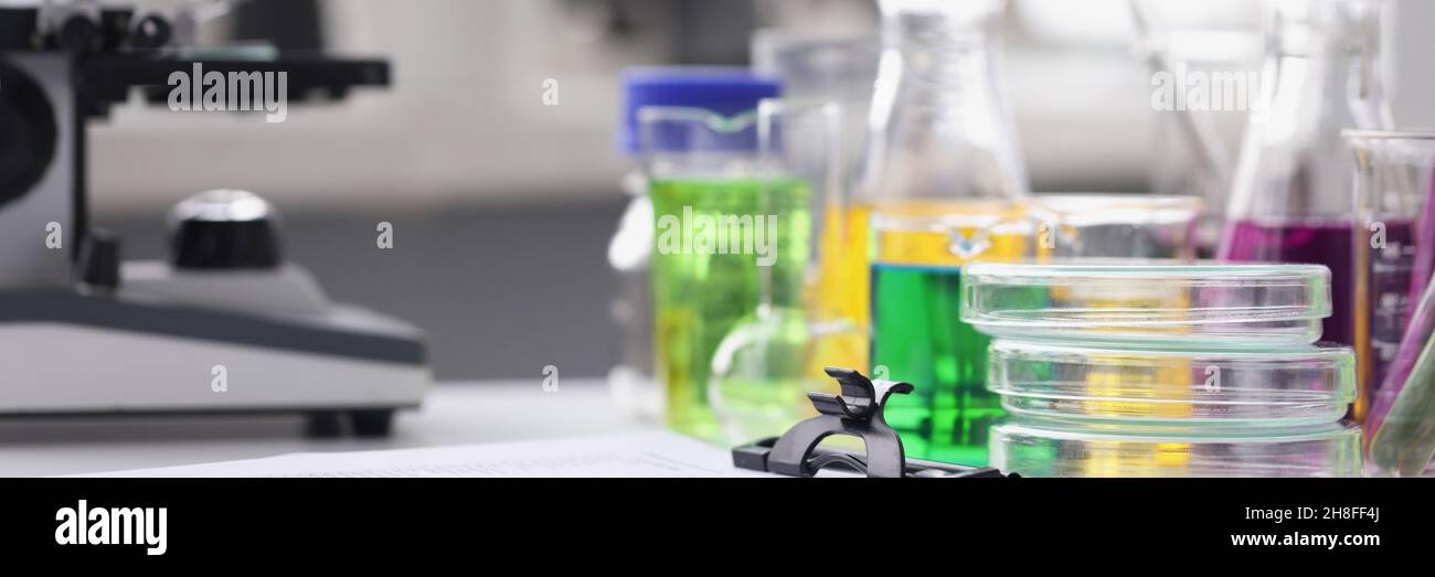 Microscope multicolored liquid in hi-res stock photography and images ...