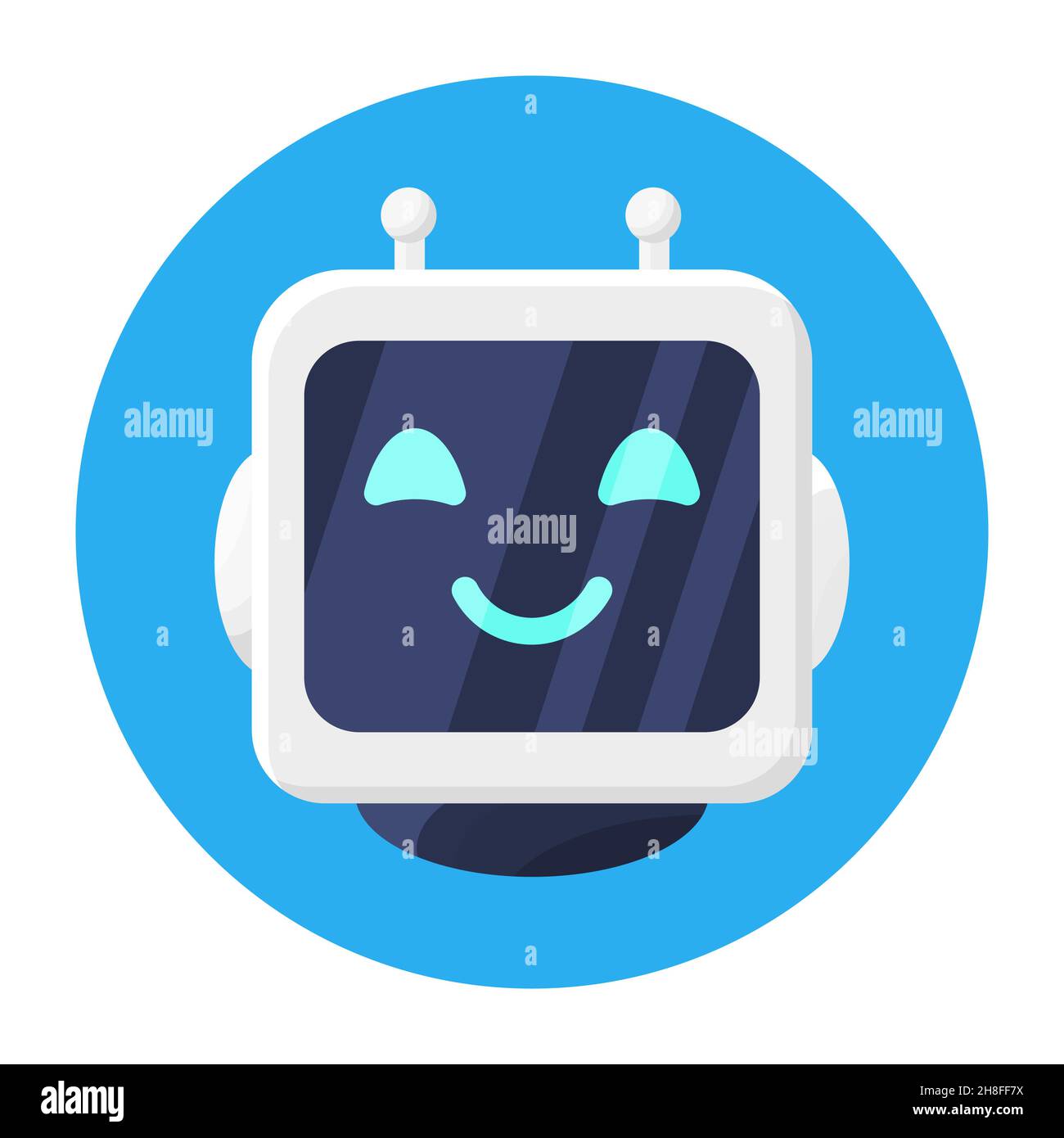 Smiling cute robot chat Cut Out Stock Images & Pictures - Alamy