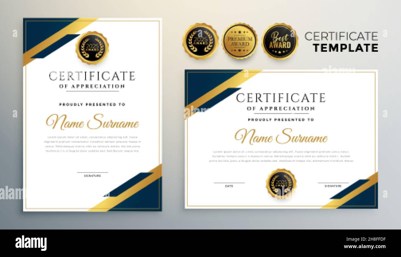 professional diploma certificate template in premium style Stock Vector ...