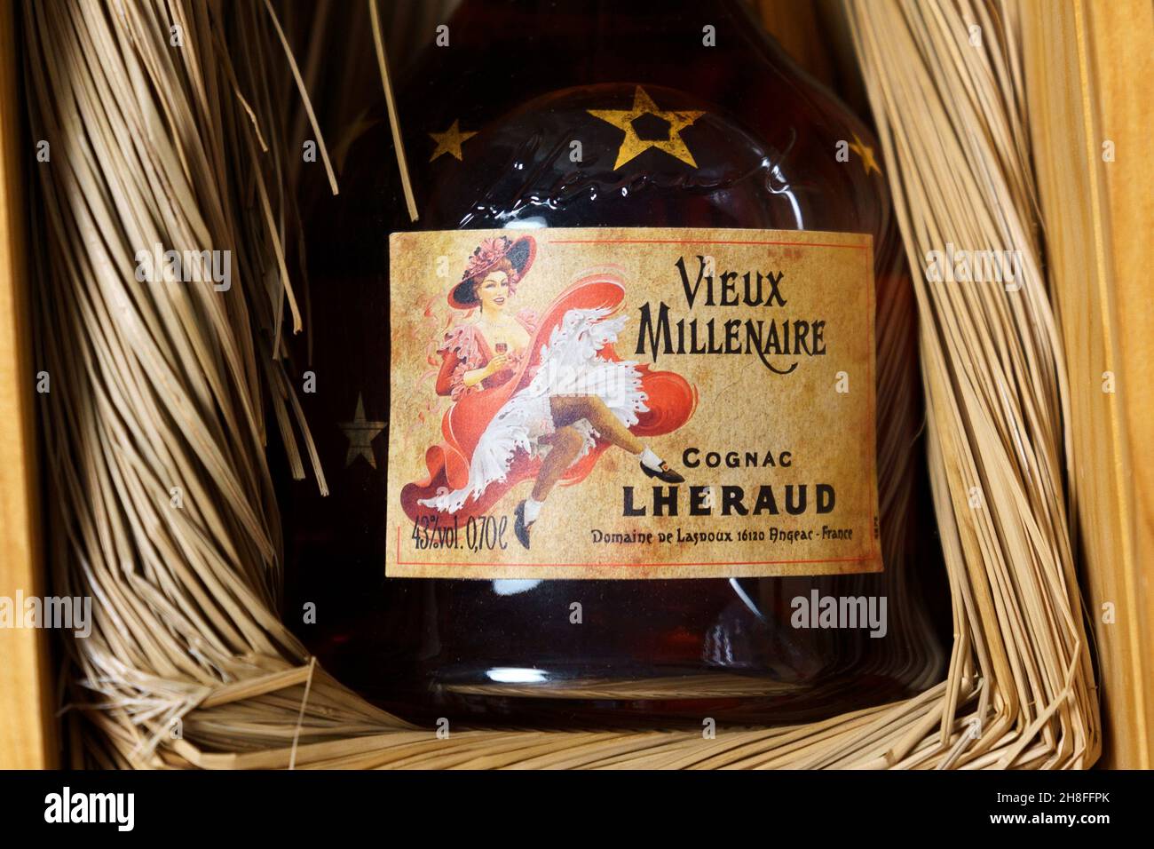 Tyumen, Russia-November 27, 2021: Cognac Lheraud Vieux Millenaire is a ...