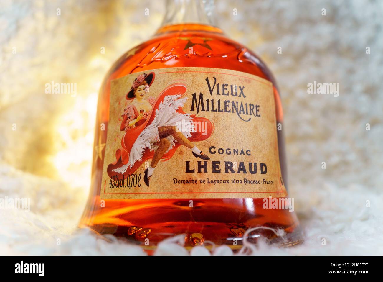 Tyumen, Russia-November 27, 2021: Cognac Lheraud Vieux Millenaire is a ...