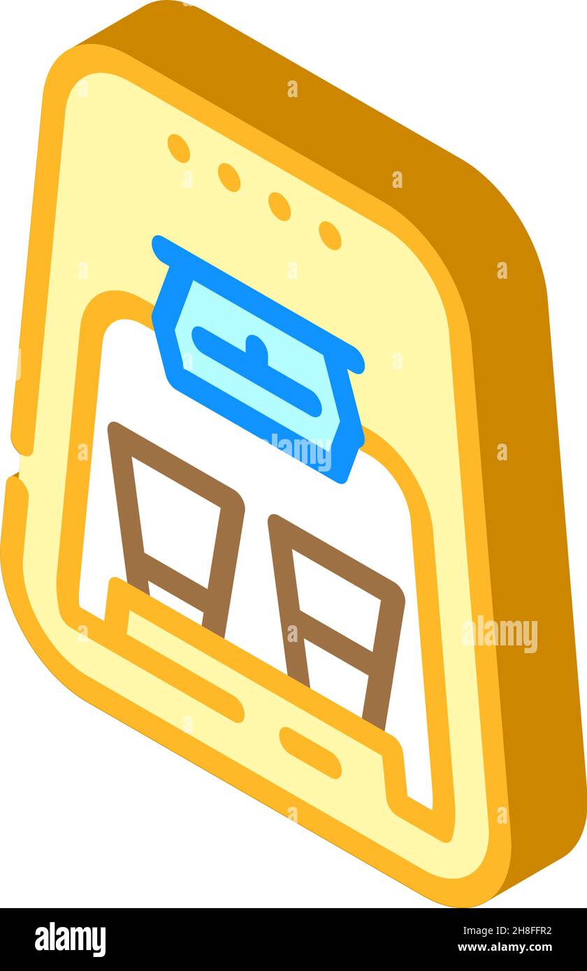 drip filtration electronic coffee machine isometric icon vector ...