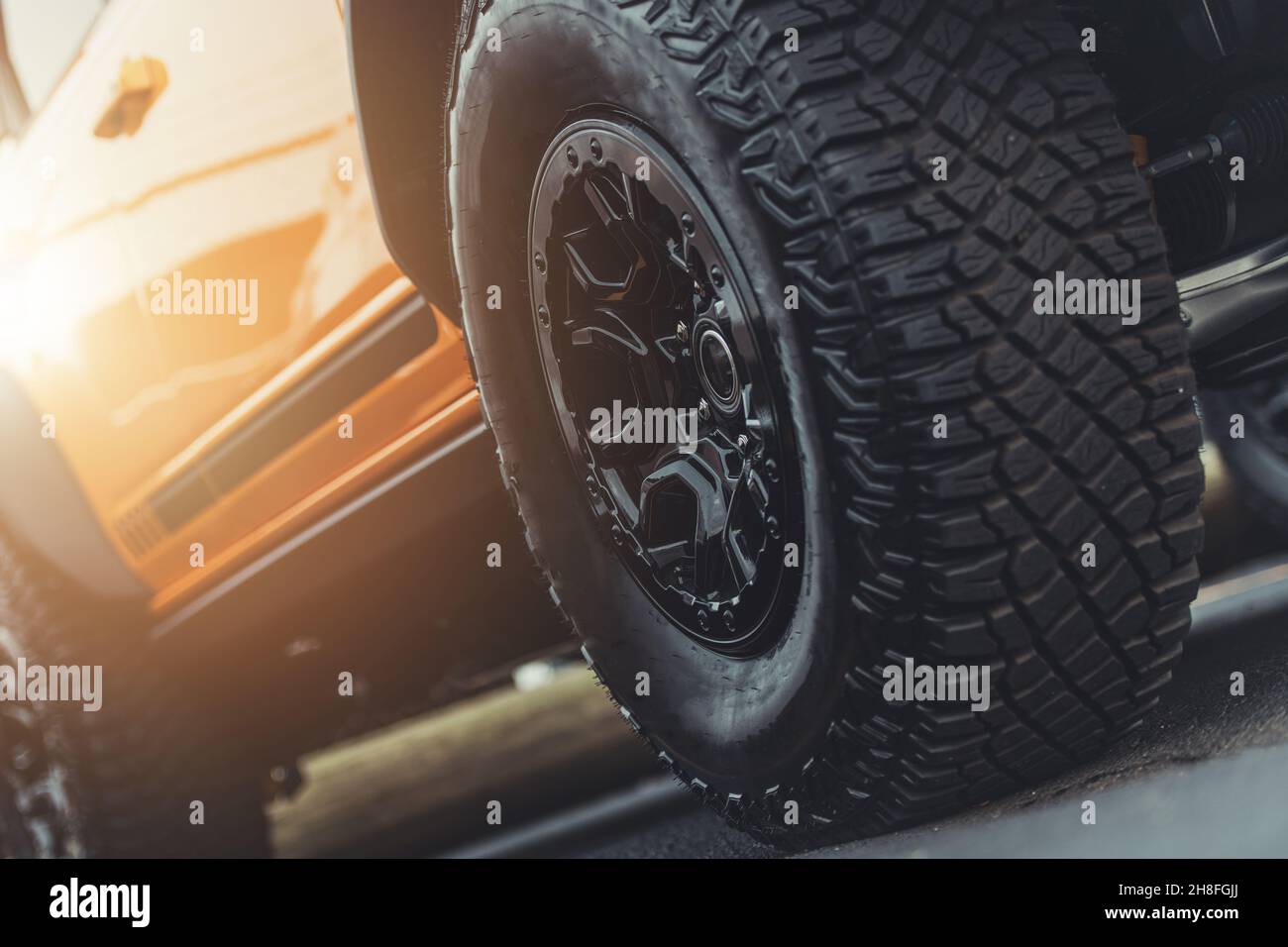 Modern Performance Off Road Wheels and Tires Installed to All Terrain ...