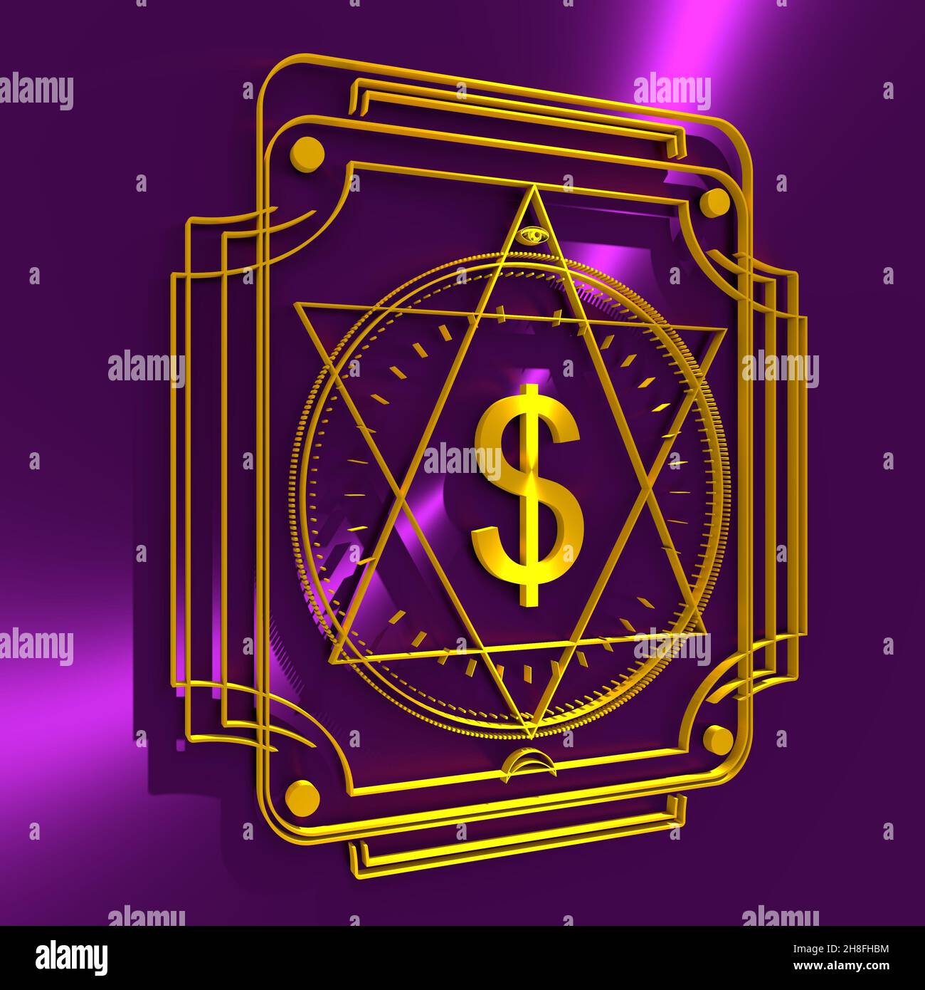 Mystical geometry symbol. Linear alchemy, occult, philosophical sign ...