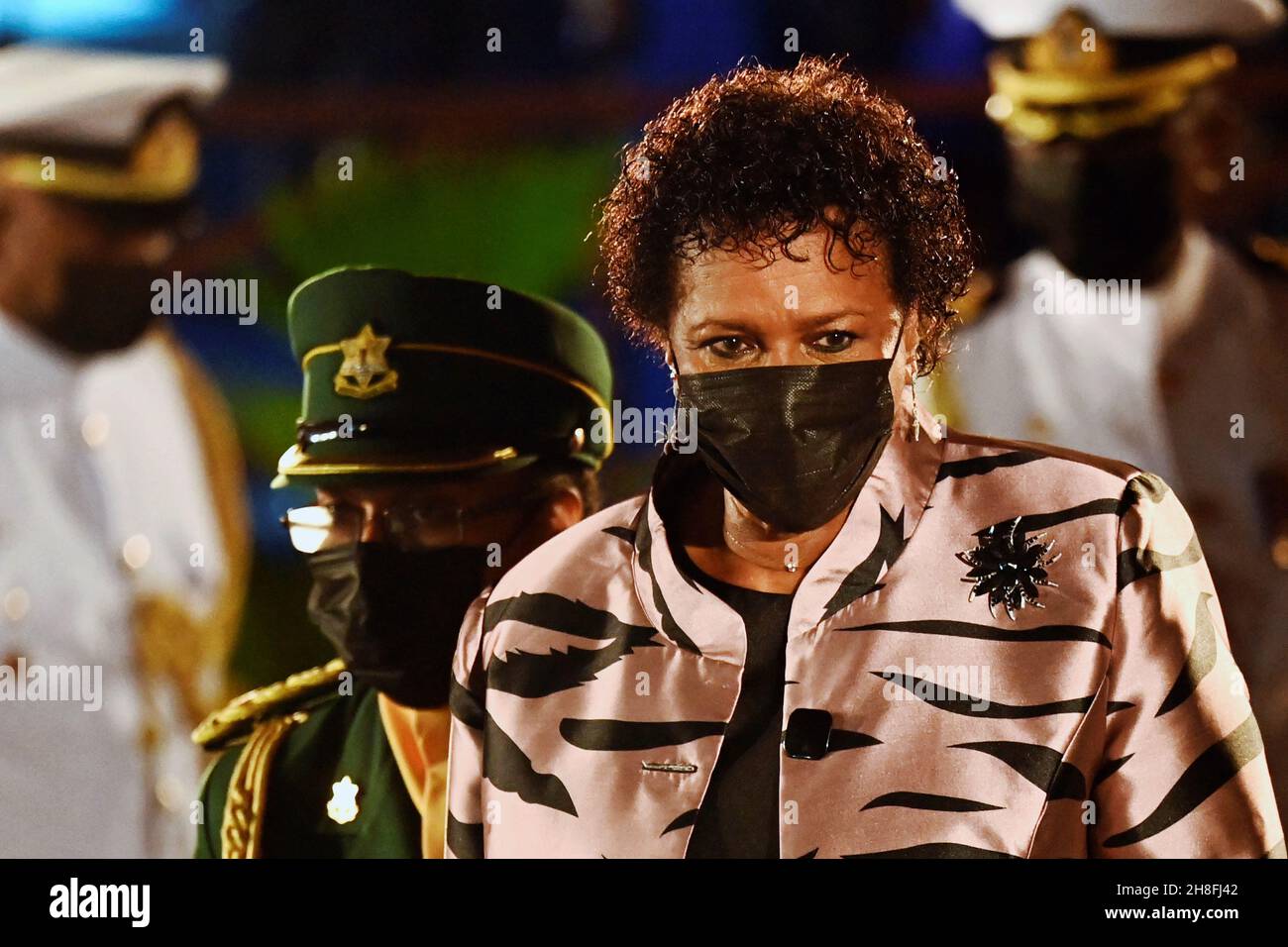 Barbados President-elect Sandra Mason arrives at the Presidential ...