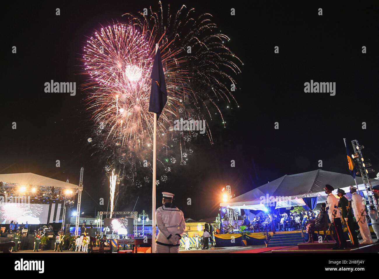 Fireworks are seen at the Presidential Inauguration Ceremony to mark ...
