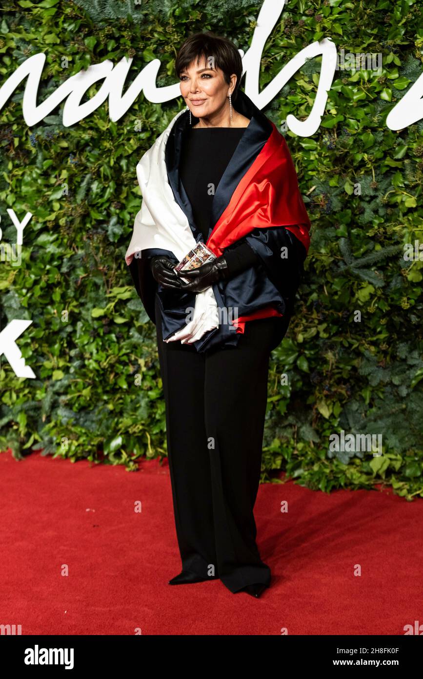Kris Jenner attends The Fashion Awards 2021 at Royal Albert Hall ...