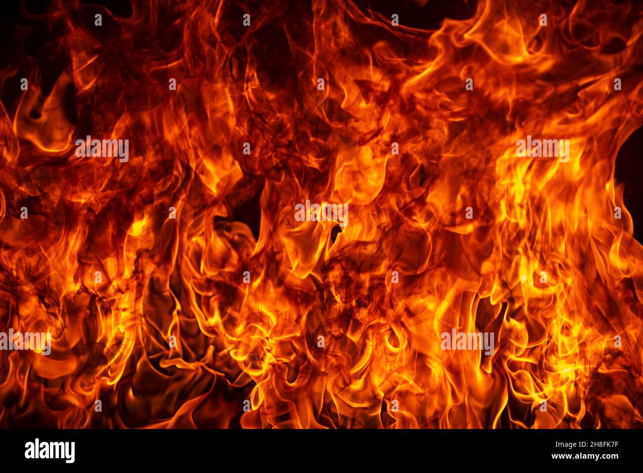 The fire, burning flame. Large burning flaming fire Stock Photo - Alamy