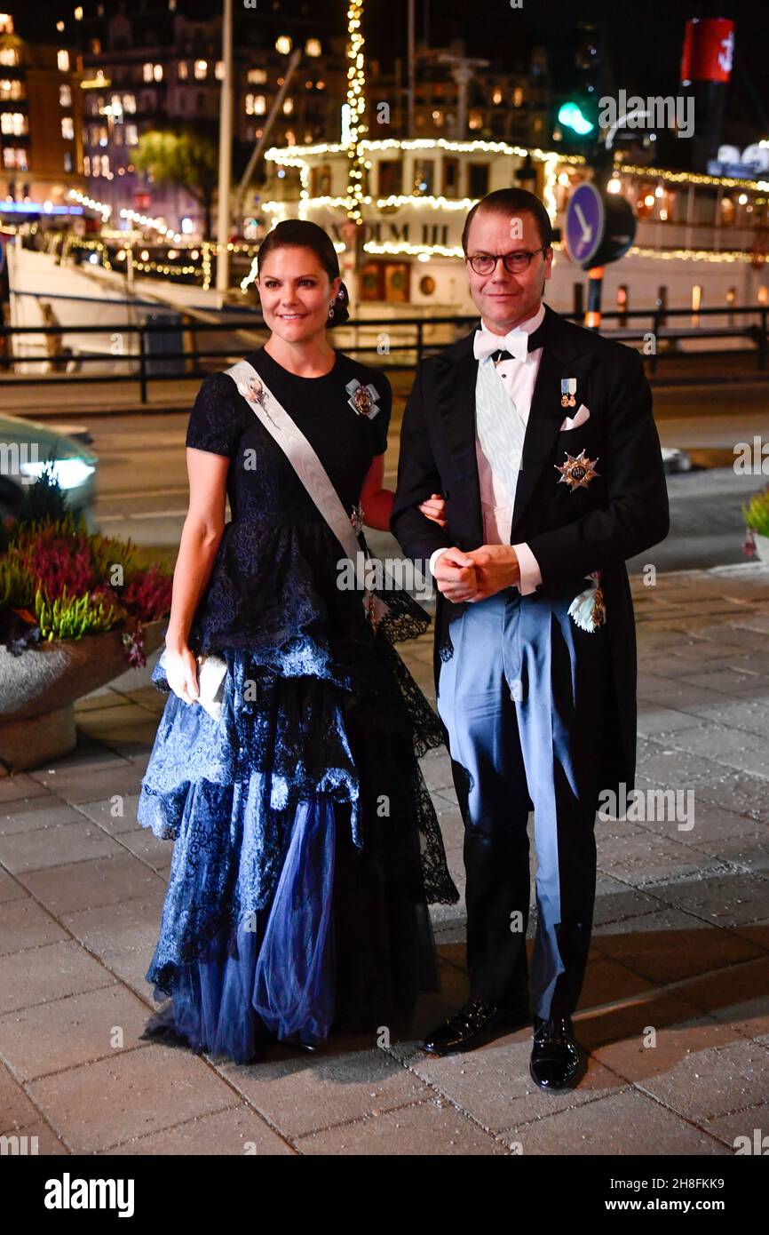 Crown Princess Victoria and Prince Daniel arrive at the Royal Academy ...