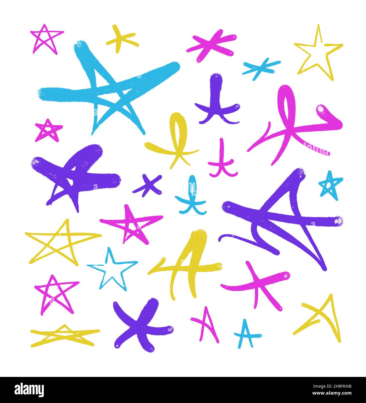 Graffiti stars. Icon set spray tag style Stock Vector Image & Art - Alamy