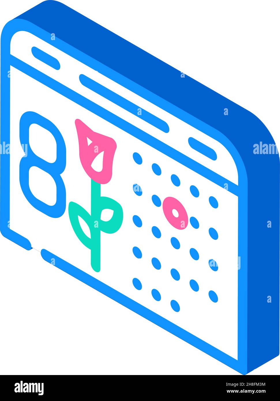 8th march woman day celebration isometric icon vector illustration ...