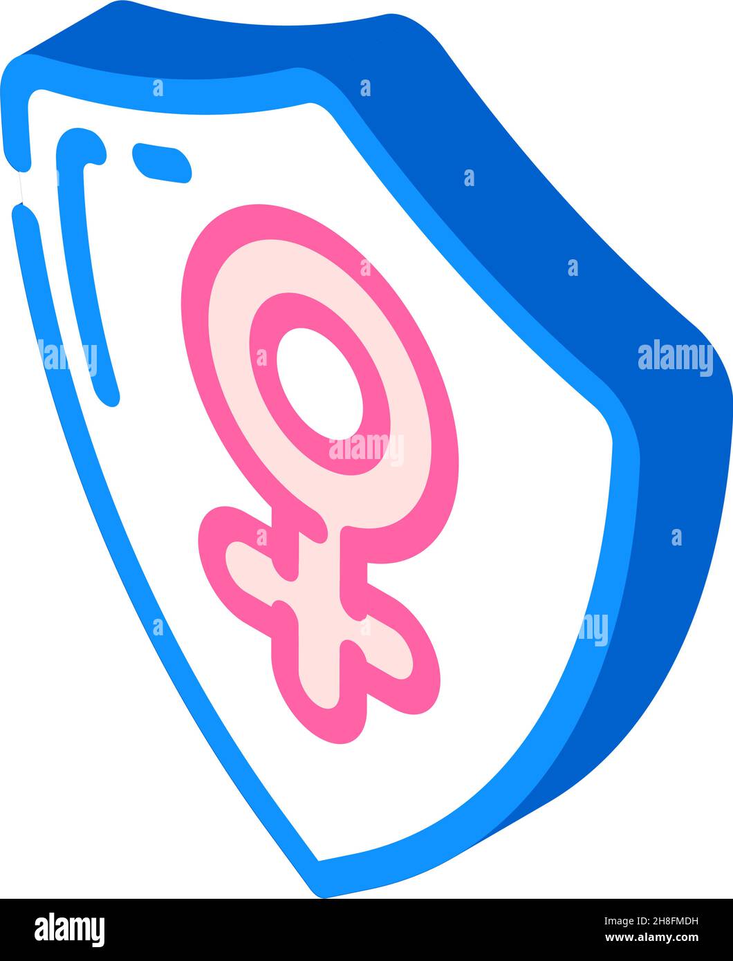 protecting women isometric icon vector illustration Stock Vector Image ...