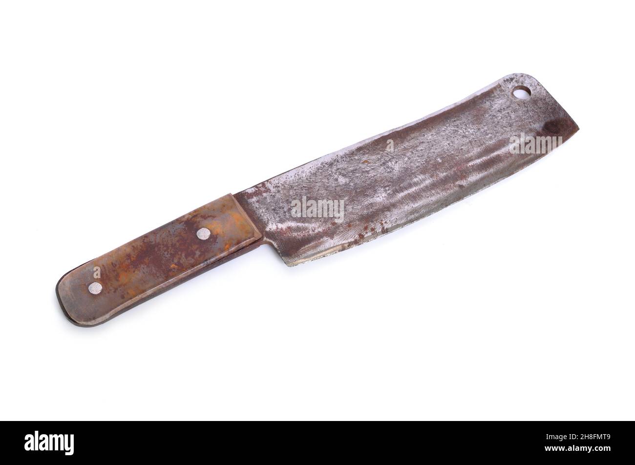 Vintage Hatchet or machete isolated on white background Stock Photo - Alamy