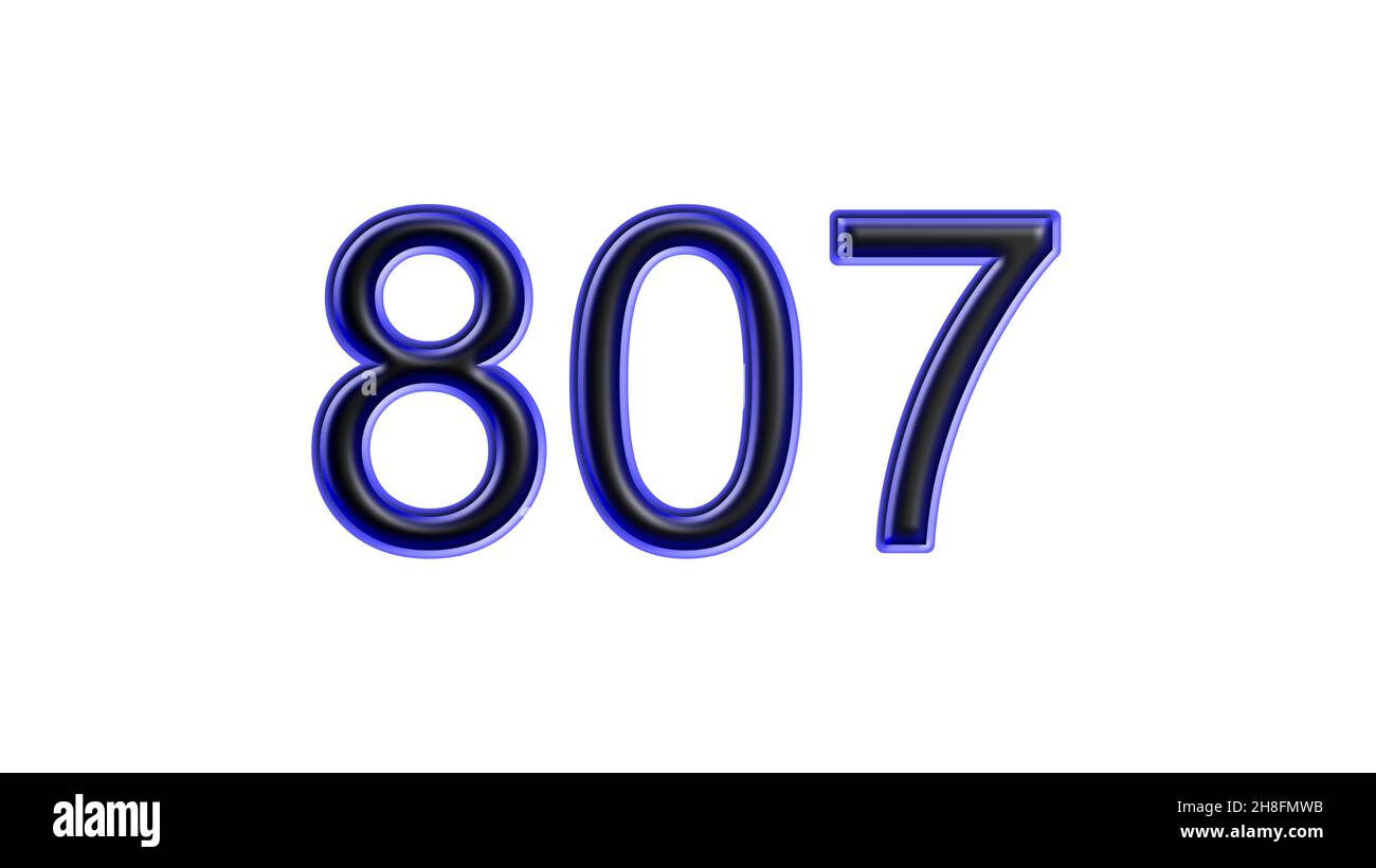 3d number 807 hi-res stock photography and images - Alamy