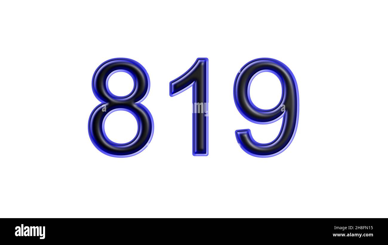 3d number 819 hi-res stock photography and images - Alamy