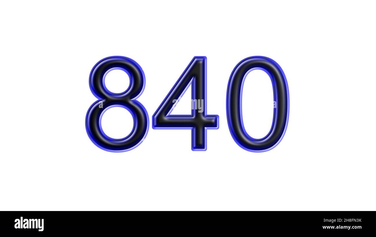 3d number 840 hi-res stock photography and images - Alamy