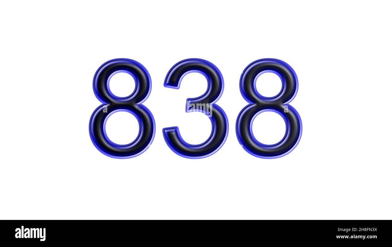 3d number 838 Cut Out Stock Images & Pictures - Alamy
