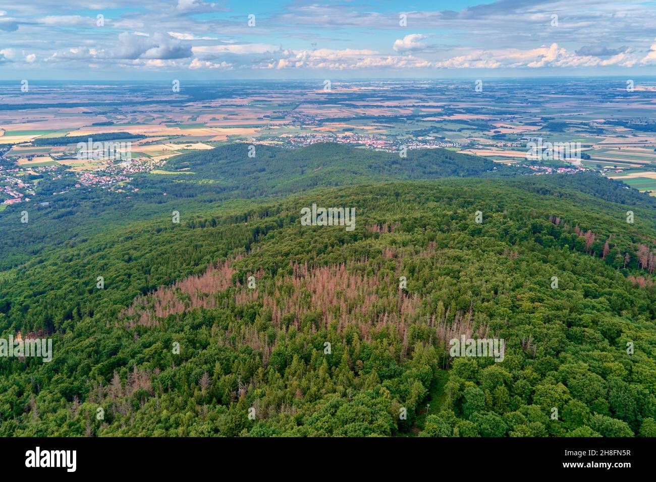 Aerial view sleza mountain near hi-res stock photography and images - Alamy