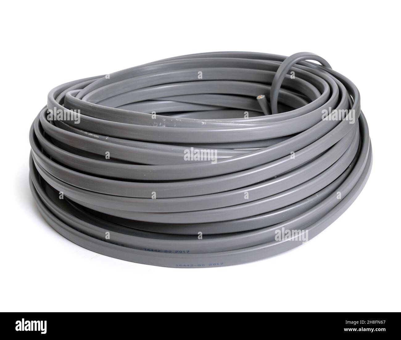Electrical wire isolated on white background Stock Photo - Alamy