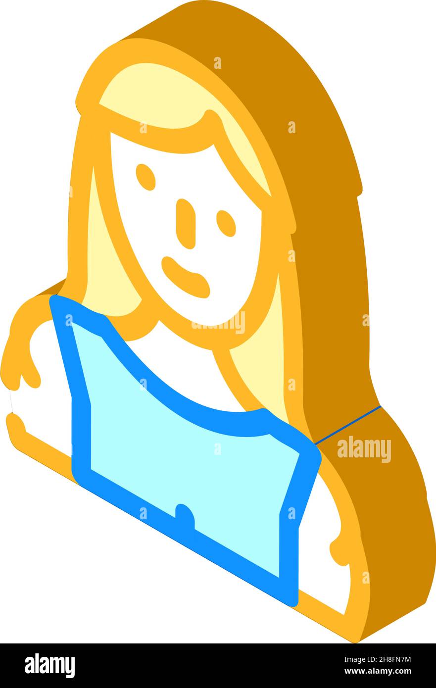 strong woman isometric icon vector illustration Stock Vector Image ...