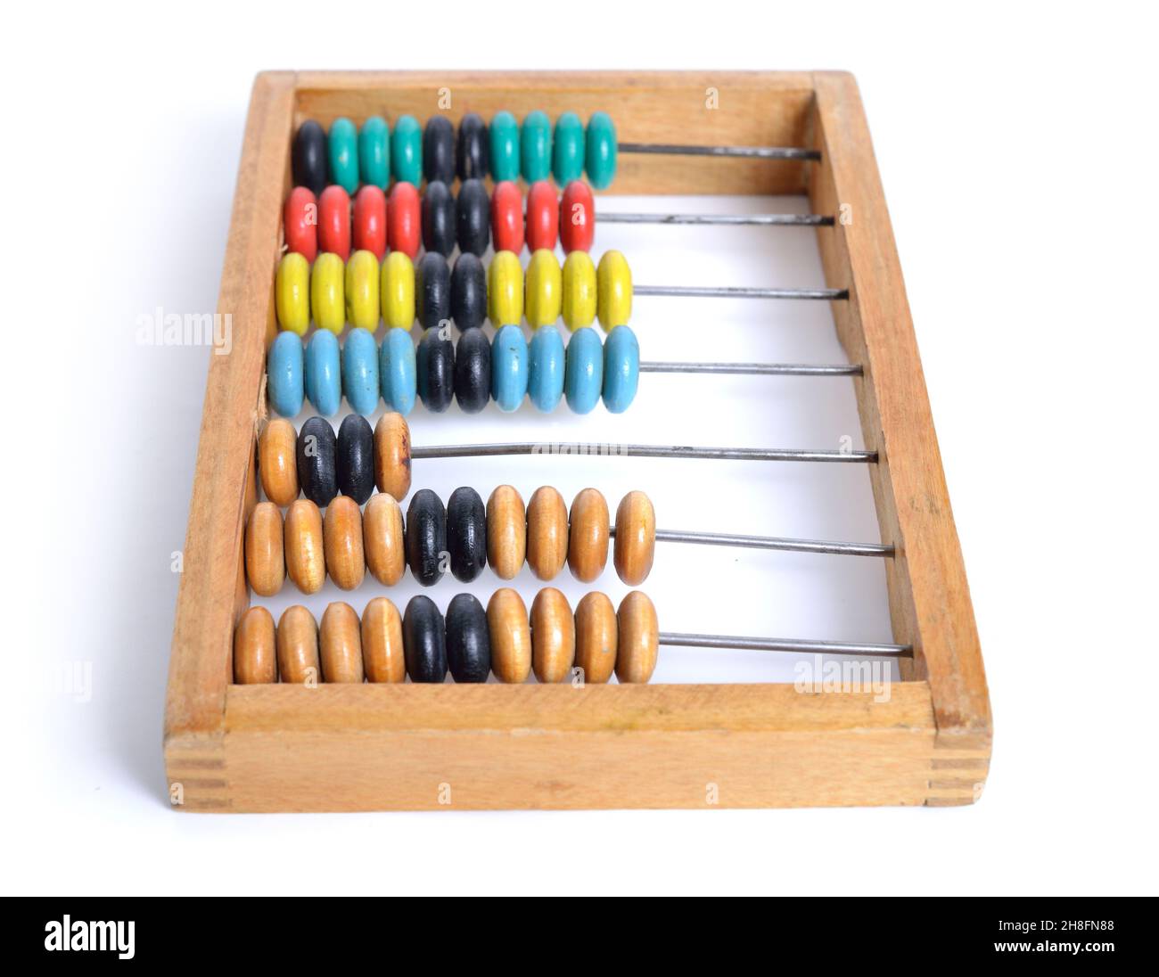 Accounting abacus on white background. Isolated Stock Photo - Alamy