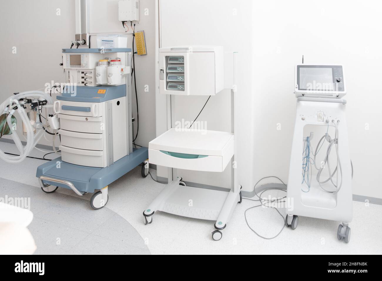 Technologically advanced equipment in CT or MRI Scan room. Modern ...