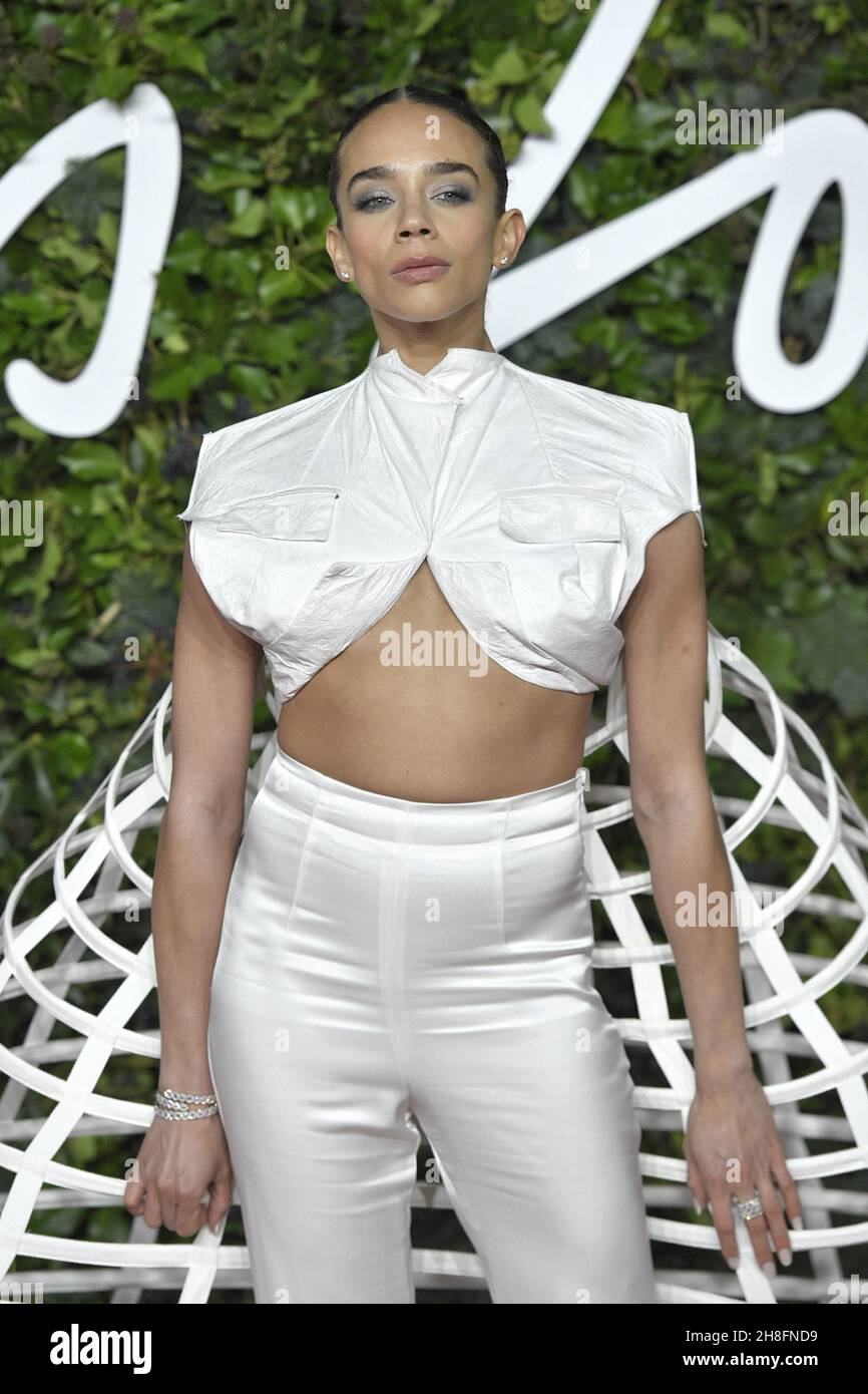 Hannah John-Kamen attending The Fashion Awards 2021 at the Royal Albert ...