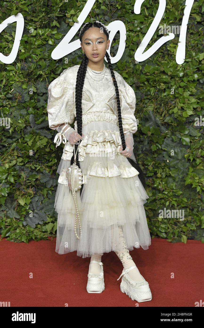 Griff attending The Fashion Awards 2021 at the Royal Albert Hall in ...