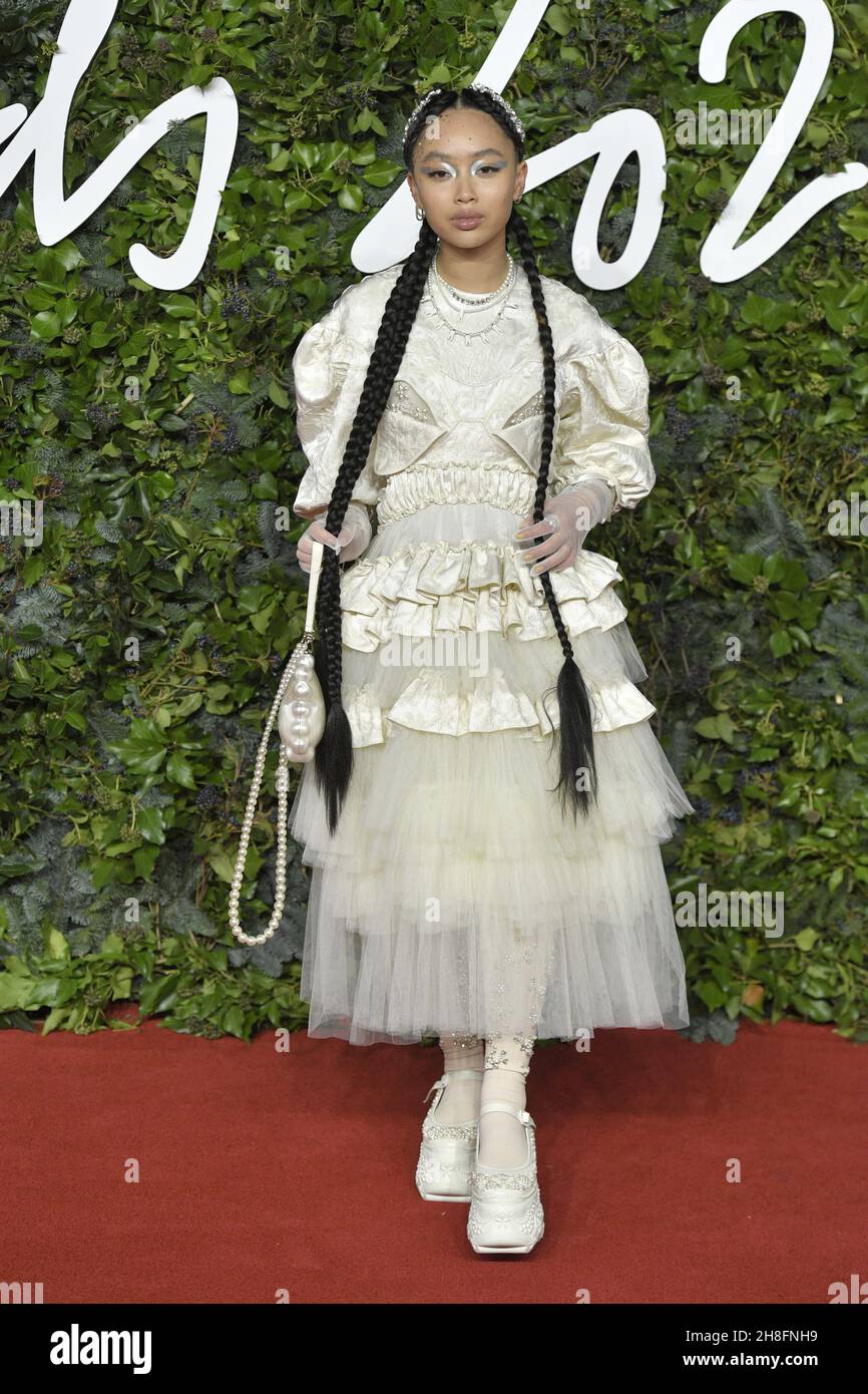 Griff attending The Fashion Awards 2021 at the Royal Albert Hall in ...