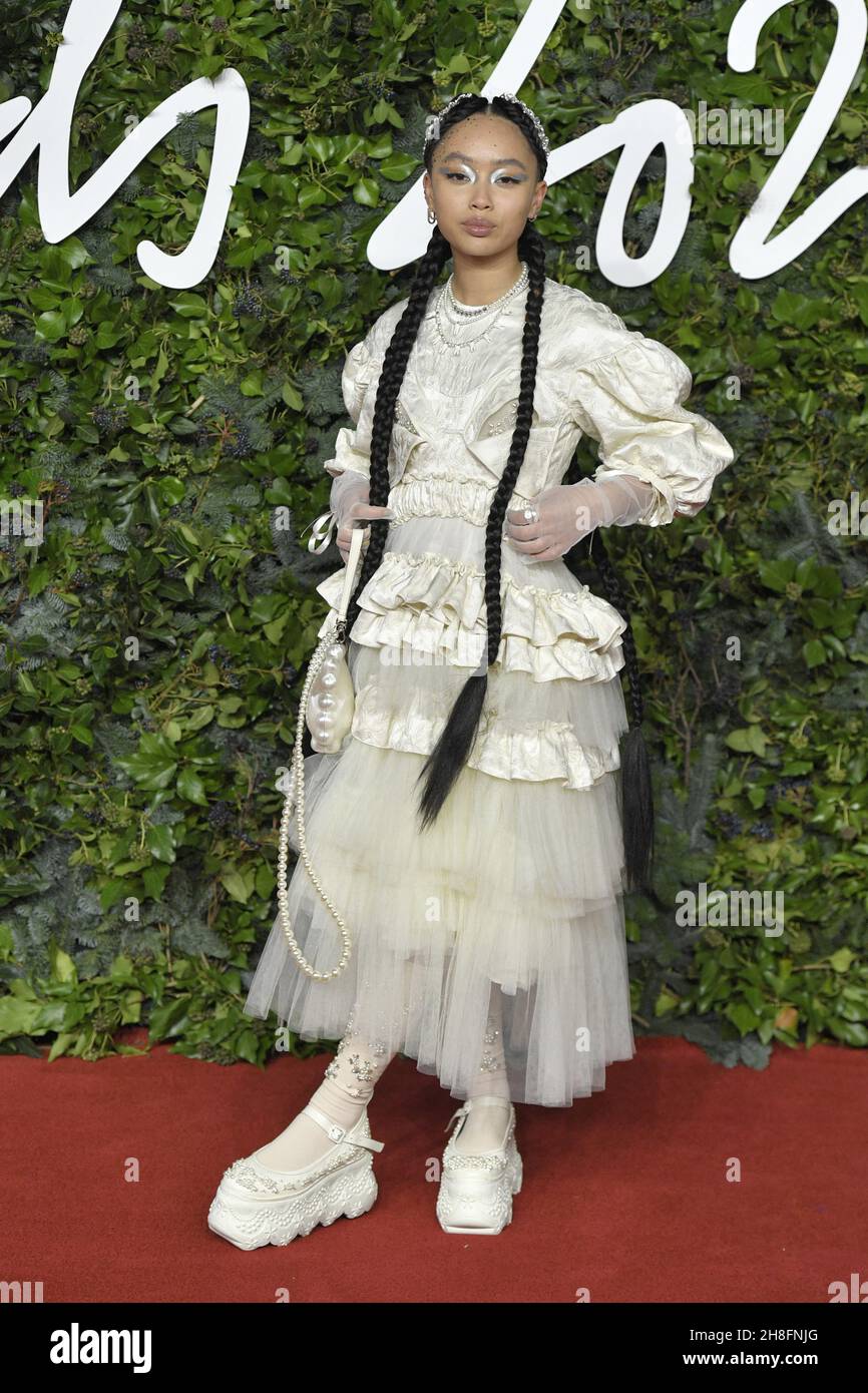 Griff attending The Fashion Awards 2021 at the Royal Albert Hall in ...