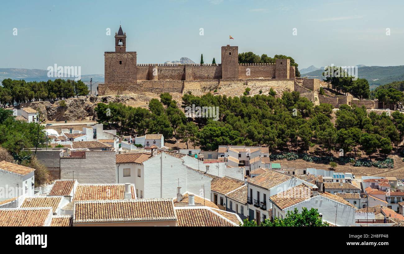 View of the Alcazaba of Antequera is a Moorish fortress in Spain ...