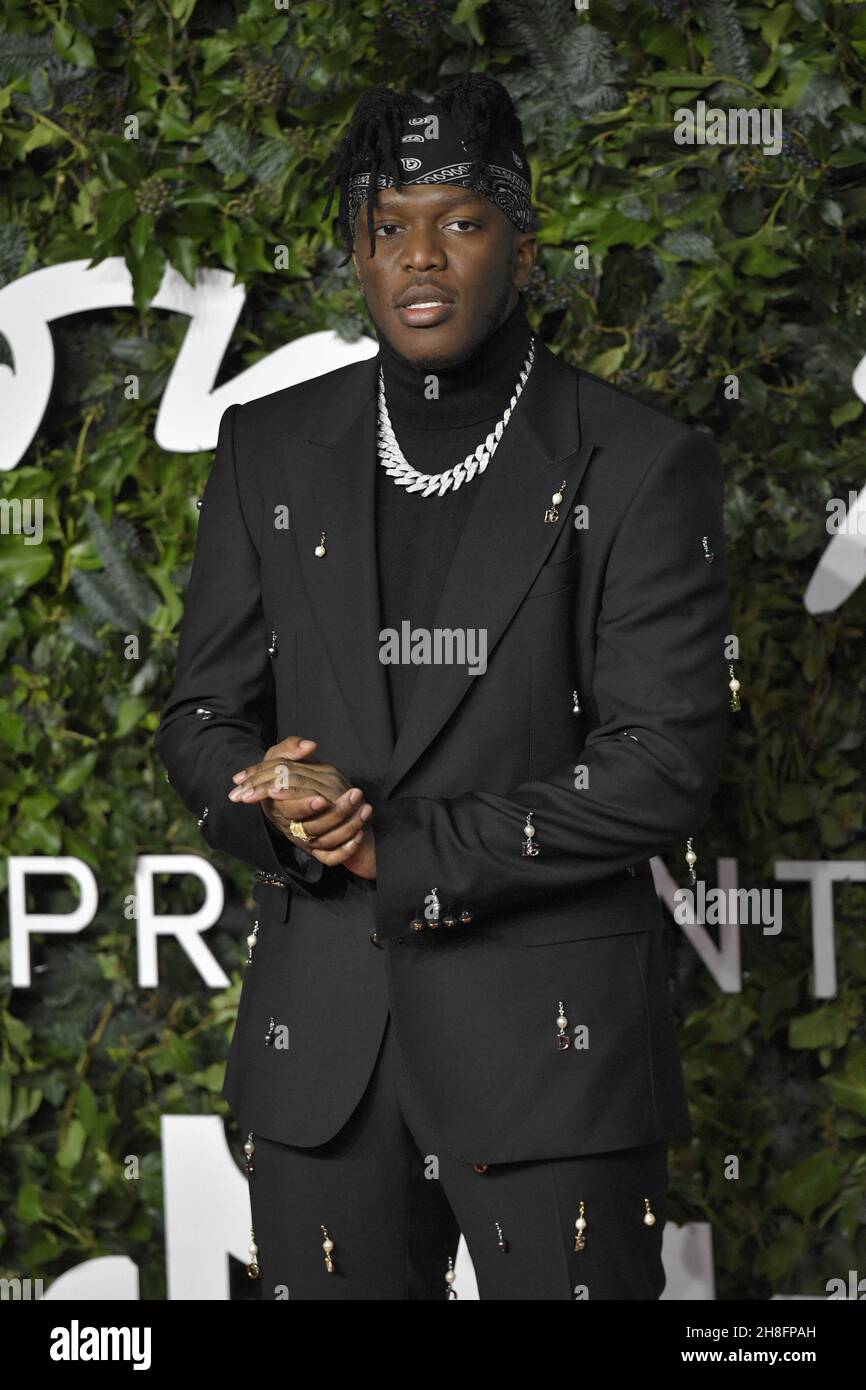KSI attending The Fashion Awards 2021 at the Royal Albert Hall in ...