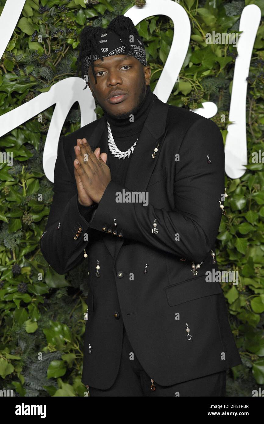 KSI attending The Fashion Awards 2021 at the Royal Albert Hall in ...