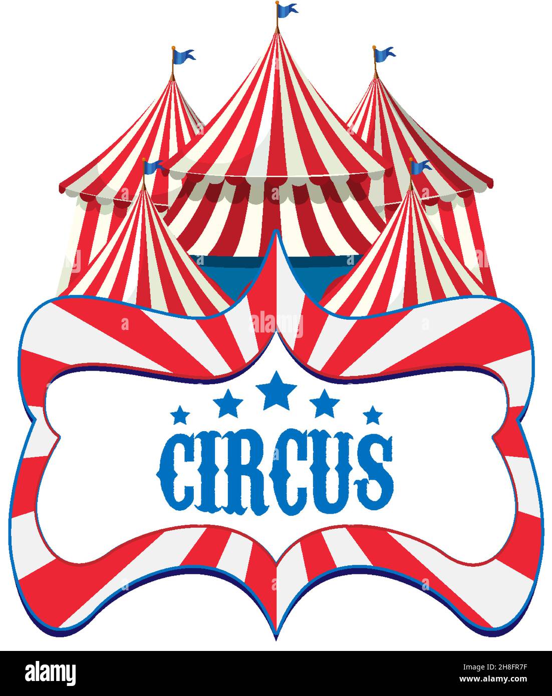 Circus banner with circus tent illustration Stock Vector Image & Art ...