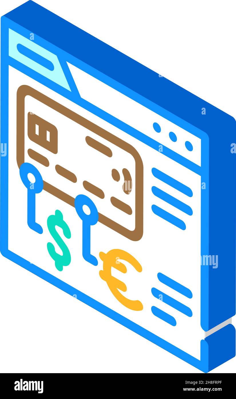 fintech digital card isometric icon vector illustration Stock Vector ...