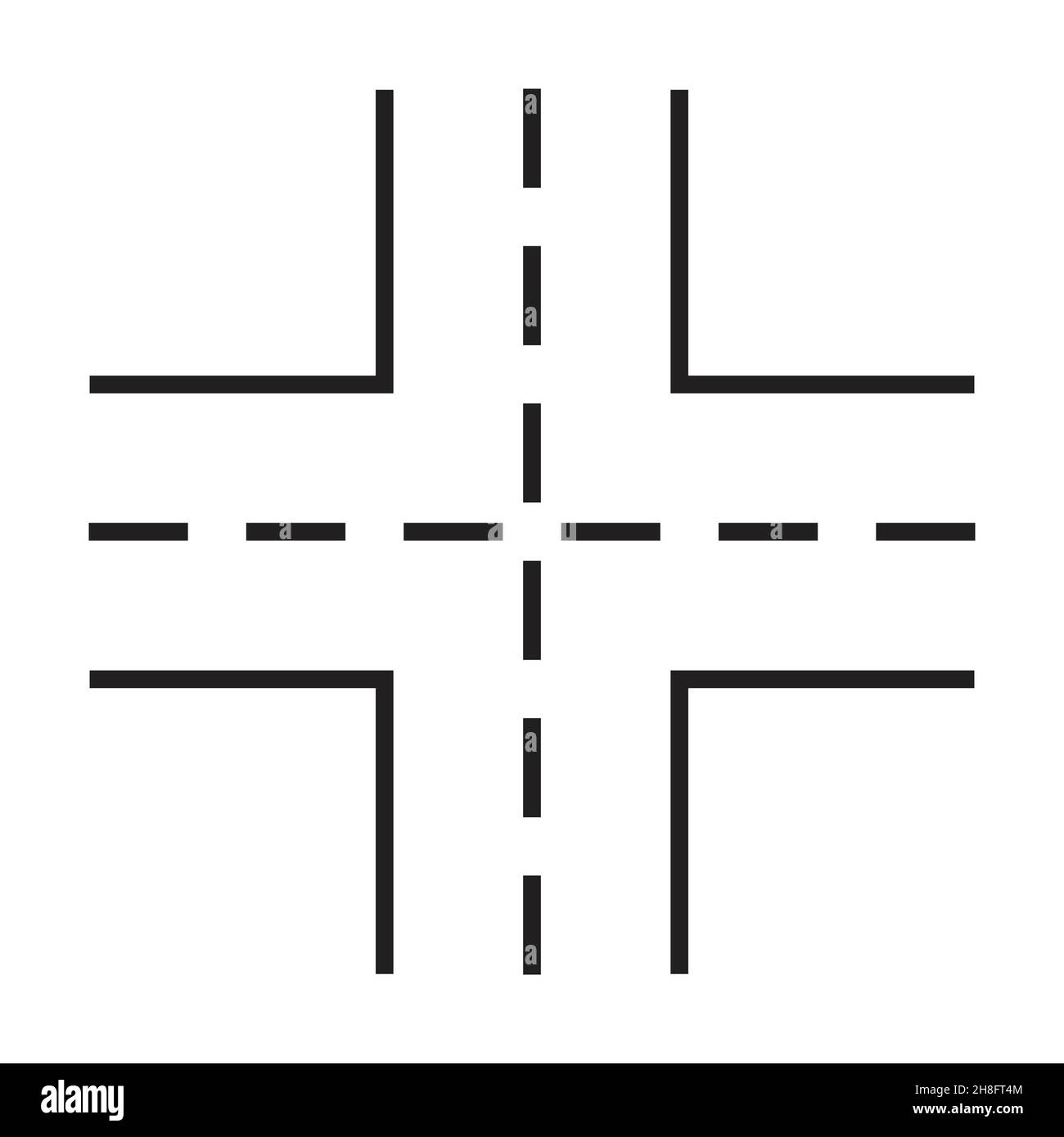 crossroads icon vector for graphic design, logo, website, social media ...