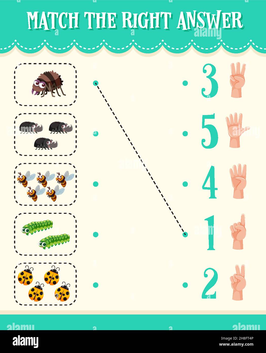 Math count number worksheet illustration Stock Vector Image & Art - Alamy