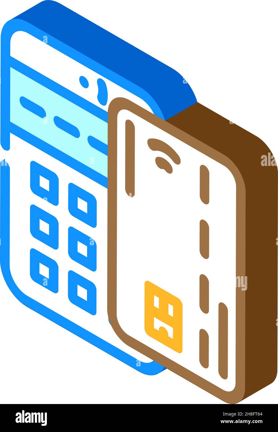 payment card pos terminal isometric icon vector illustration Stock ...