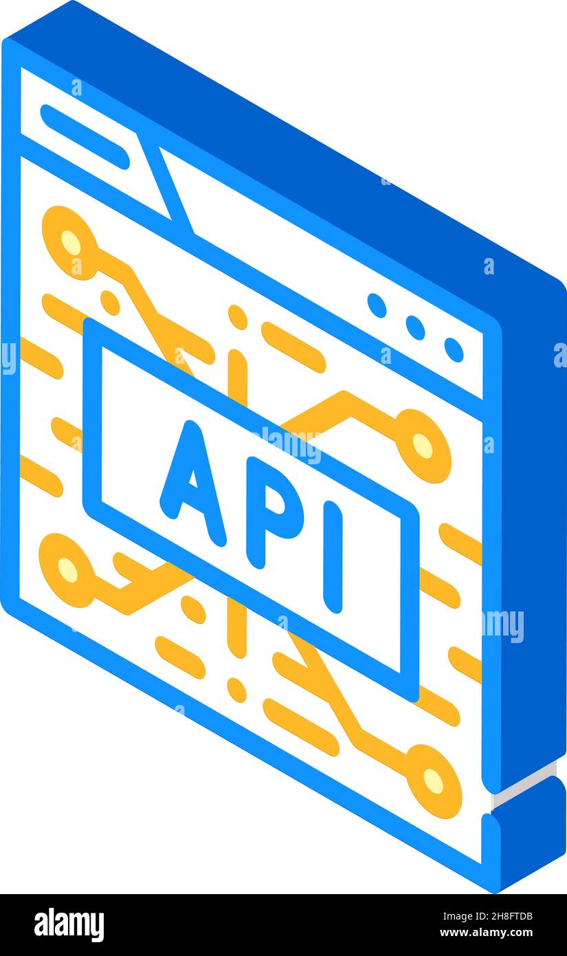 api financial technology isometric icon vector illustration Stock Vector Image & Art - Alamy