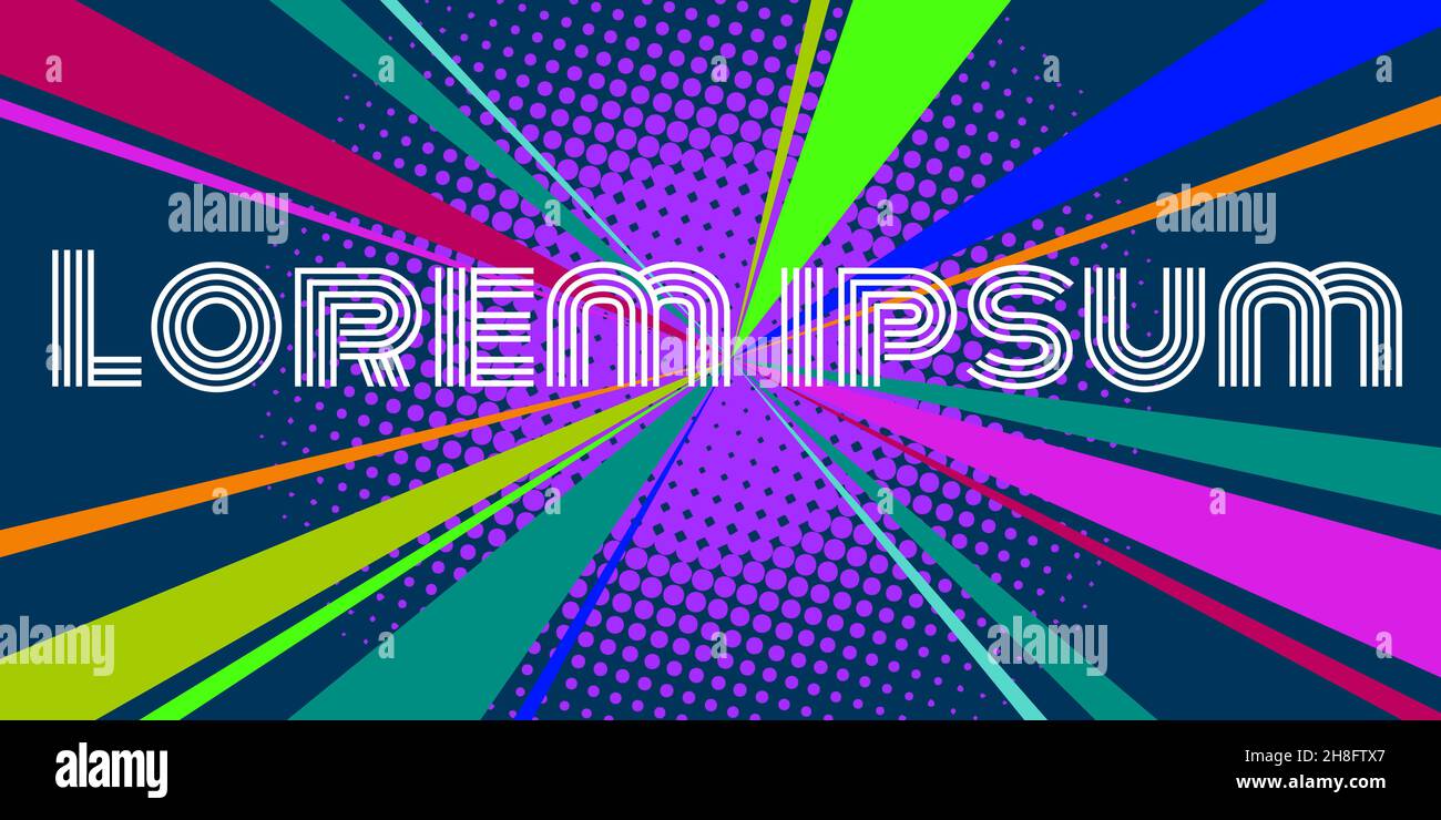 colored triangular rays disco background, retro abstract figures Stock ...