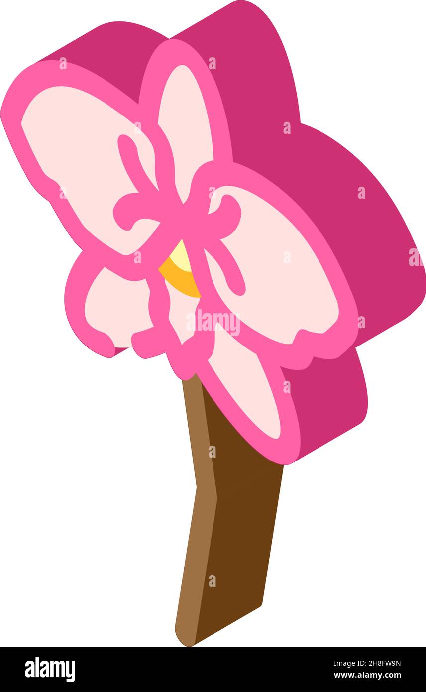 orchid aroma flower isometric icon vector illustration Stock Vector ...