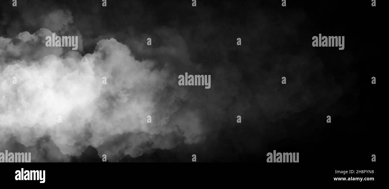 Abstract cloud, mist, smoke texture background from corner. The retro ...