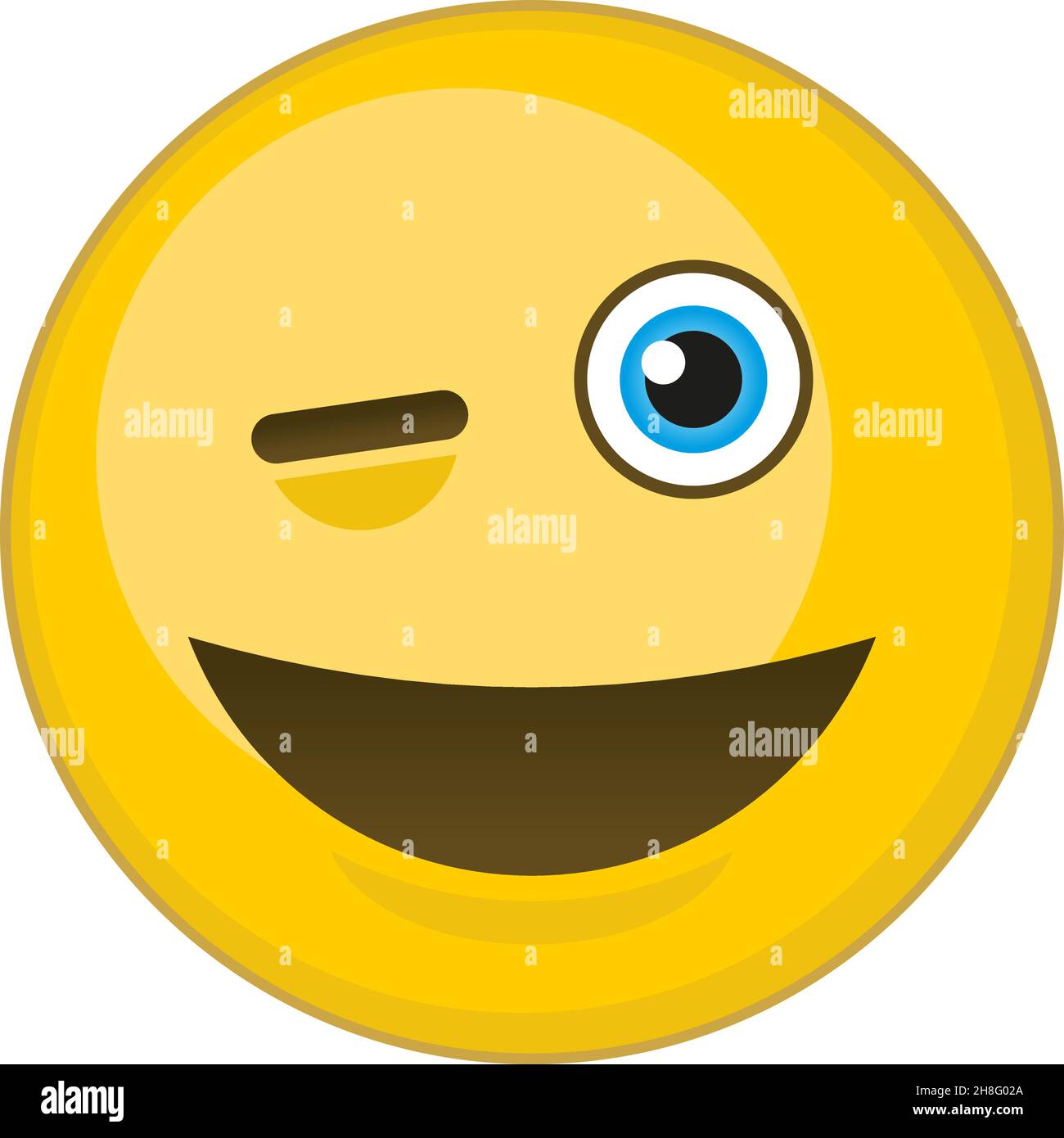 Eyewink emoticon icon cartoon hi-res stock photography and images - Alamy