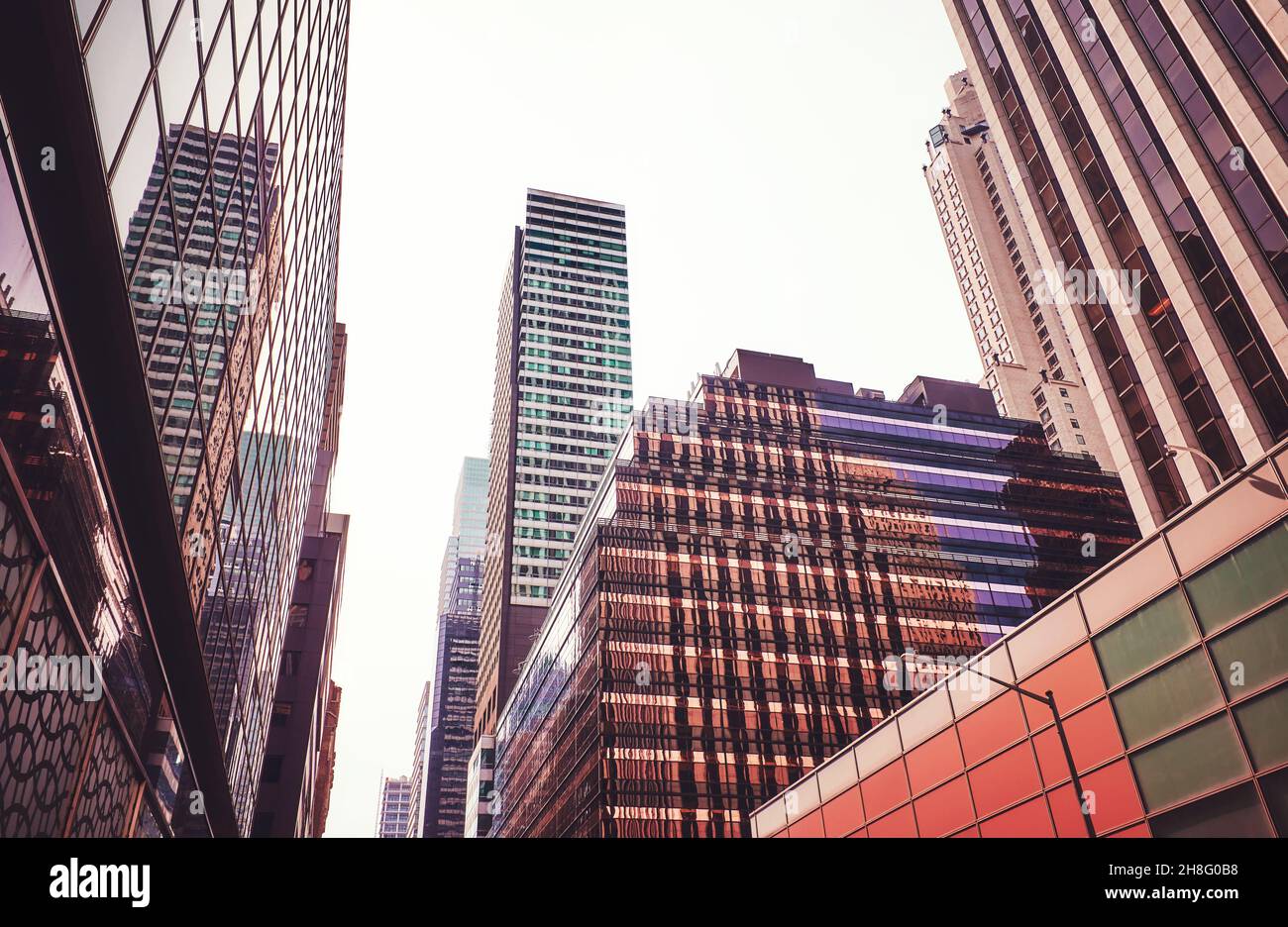 New York City modern architecture, color toning applied, USA Stock ...