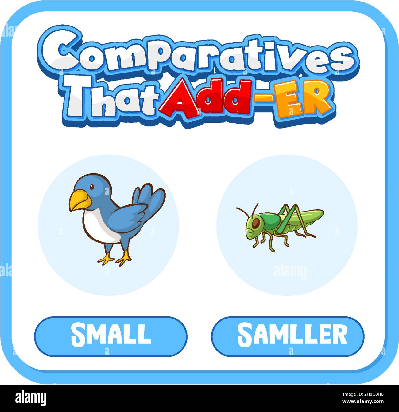 Comparative and Superlative Adjectives for word small illustration ...